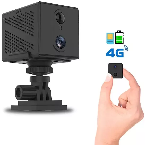 Mini Camera Supraveghere 4G cu detectare a miscarii PIR IR invizibil ...