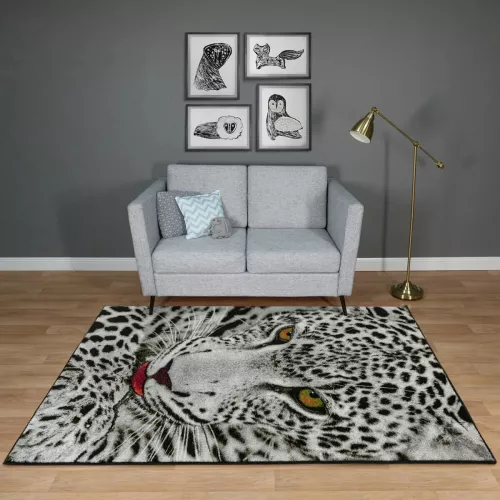 Covor Model Leopard 11122-190 Marime 200 x 300 cm Gri Negru Inaltime ...