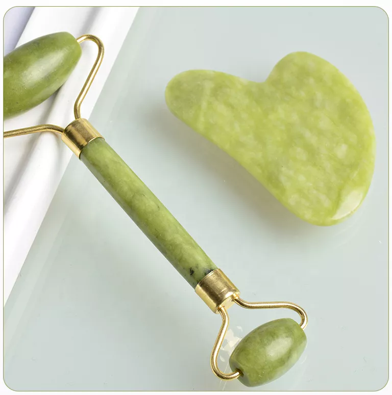 Set Rola Dubla Roller Jade si Piatra Guasha de Jad Neo&trade aparat ...