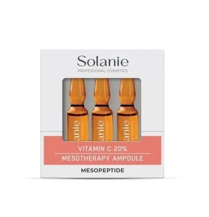 Fiole cu vitamina C 20 pentru mezoterapie Solanie Mesopeptide 3x2ml ...