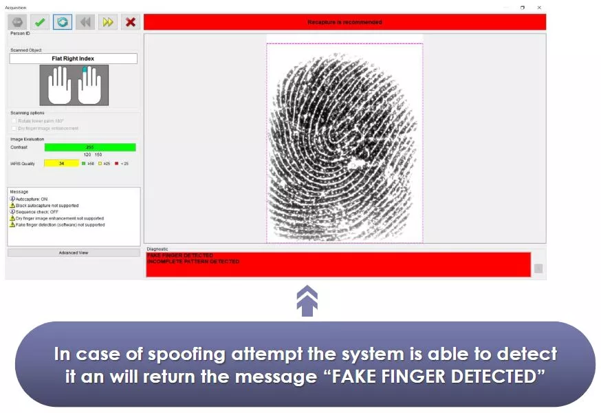 Thales DactyScan 40p Dual Finger Scanner - scanner biometric profesional de