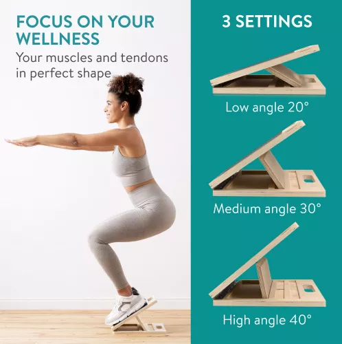 Placa de exercitii reglabila pentru intinderea gambelor Navaris 3 ...