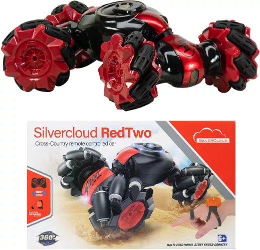 Jucarie masinuta de teren Silvercloud RedTwo cu telecomanda si ...