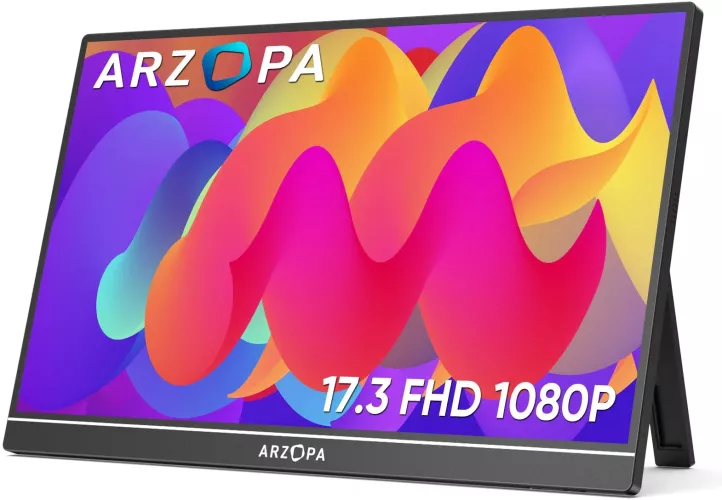 Monitor portabil LED IPS Arzopa A1M 17.3" Full HD 1920x1080 60Hz Mini ...