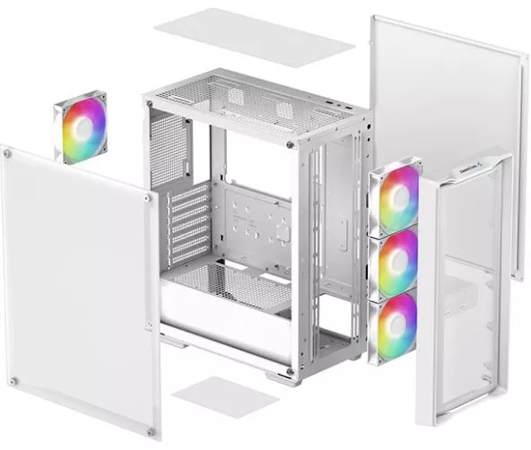 Carcasa Deepcool CC560 MESH V2 White ventilatoare ARGB R-CC560-WHAMA4-G-2