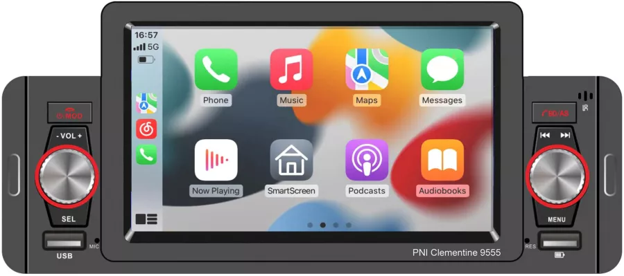 MP5 player auto PNI Clementine 9555 1DIN display 5 inch 4 x 50W ...