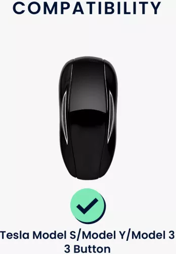 Husa Cheie Auto Kwmobile pentru Tesla Model 3/Model Y/Model S Gri ...