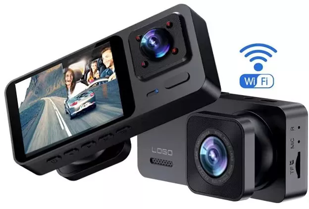 Camera Auto Tripla TSS-W10-W Full HD Ecran LCD 2 Conexiune Wi-Fi G ...