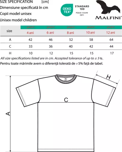 Tricou personalizat de Craciun Ursul si Pinguinul Malfini Alb 10 ani ...