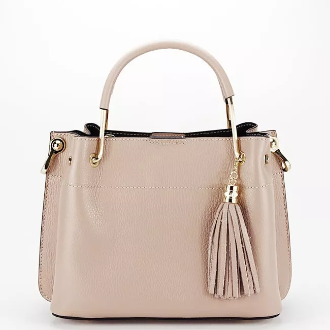 Geanta roz medie din piele naturala 8939 124 584z_468824630 - cel.ro