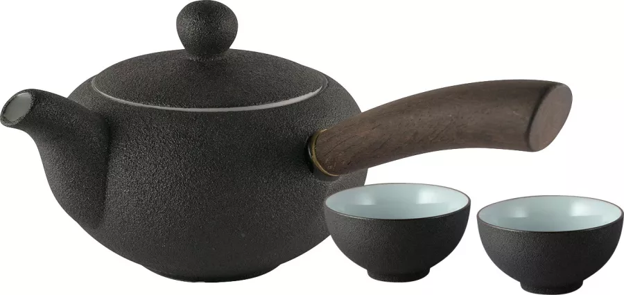 Set Rehu pentru ceai cu ceainic si doua cesti 200ml in cutie de cadou ...