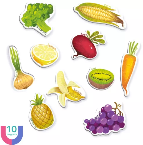 Set magnetic - Invat legume si fructe in lb. engleza