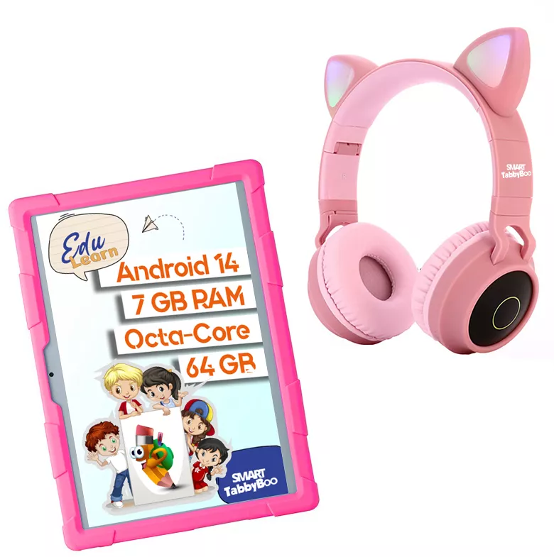 Set tableta copii SMART TabbyBoo EduLearn 2025 64GB 7GB RAM Android 14 ...