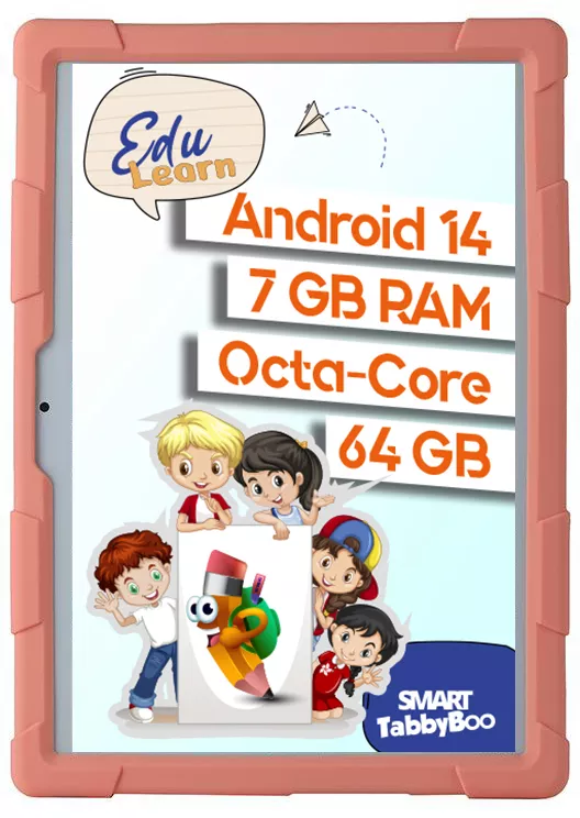 Tableta copii SMART TabbyBoo EduLearn 2025 64GB 7GB RAM Android 14 cu ...