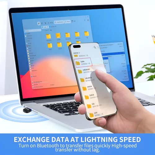 Adaptor USB Bluetooth BT 5.4 EDR+BLE Compatibil Windows PC/Laptop Plug And Play - cel.ro