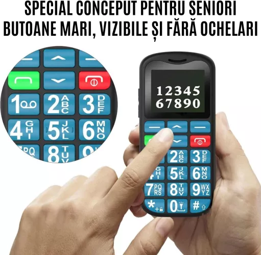 Telefon Mobil Seniori cu Taste Mari CZAY® Meniu in Limba Romana ...