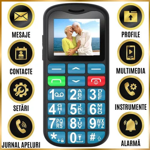 Telefon Mobil Seniori cu Taste Mari CZAY® Meniu in Limba Romana ...