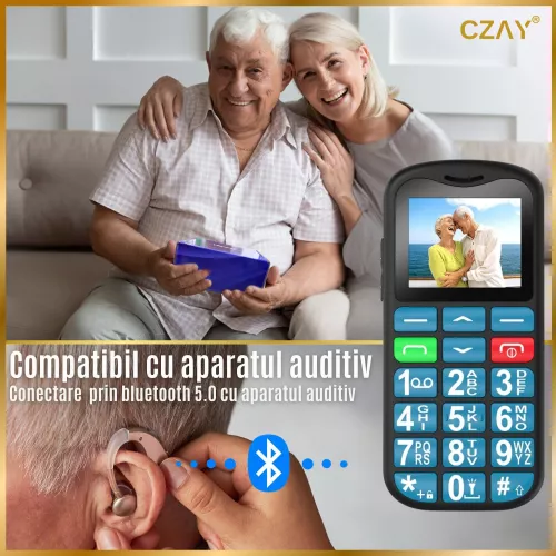 Telefon Mobil Seniori cu Taste Mari CZAY® Meniu in Limba Romana ...