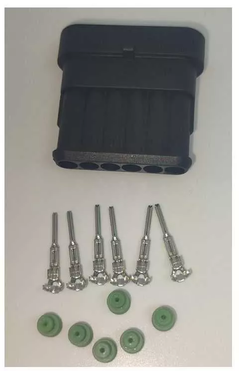 Set conector cablu Superseal 1.5 tata mufa 6 pin 6 pini inclusi + 6 ...