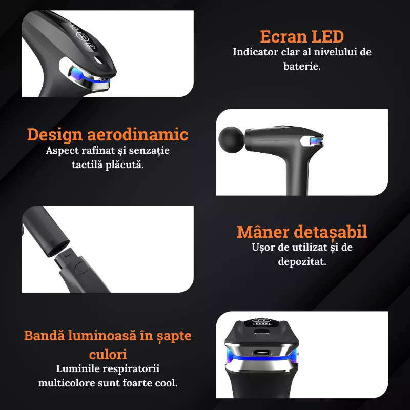 Aparat de Masaj Muscular Profesional 8 Trepte Intensitate Maner ...