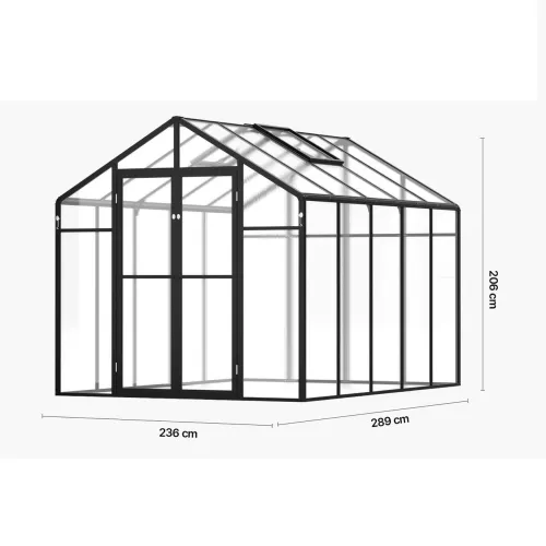 Sera de gradina structura Aluminiu placi policarbonat 236 x 289 x 206 cm