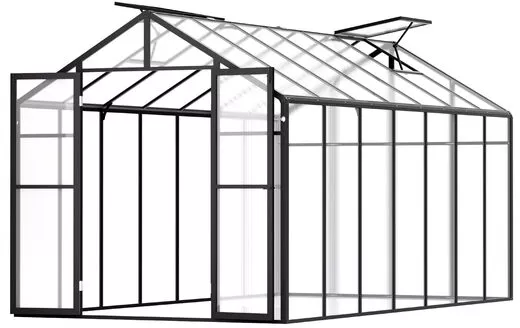 Sera de gradina structura Aluminiu placi policarbonat 236 x 402.5 x 207 cm
