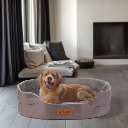 Pat pentru caini - 80 x 57 x 13 cm - gri 5999117012325 - cel.ro