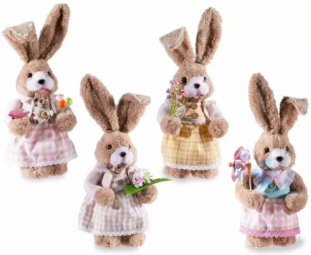 Set 4 figurine Iepurasi Paste 15x11x33 cm A59.02.71 - cel.ro