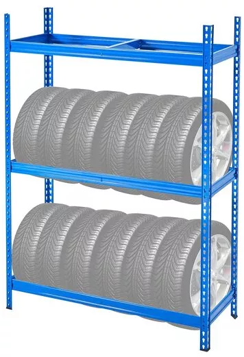 Suport de perete pentru 12 anvelope 1300 x 500 x 1790 mm max 150 kg 2 ...