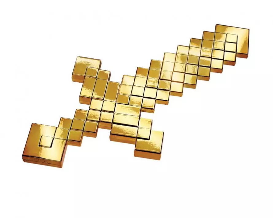 Sabie Minecraft Sword din plastic auriu GD1230 - cel.ro