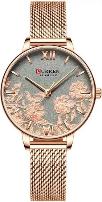 Ceas femei Curren Auriu Floral Quartz Analog Elegant 9065-2 - cel.ro