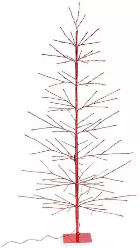 Copac decorativ rosu cu 232 leduri si 107 ramuri 180 cm A53.31.59 - cel.ro