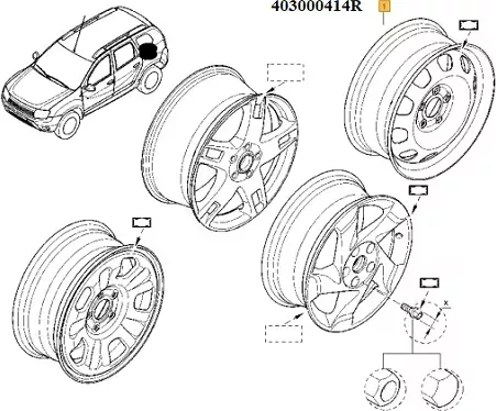 JANTA TABLA 16&rdquo DUSTER/ MEGANE IV NEGRU 403000414r - cel.ro
