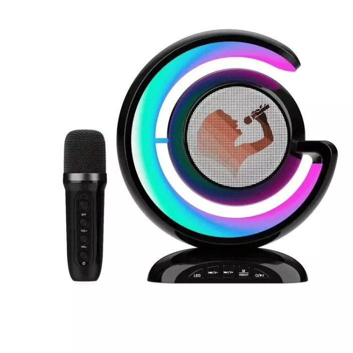 Set Complet Statie Smart Microfon Si Boxa Wireless SIKS Pentru Karaoke ...