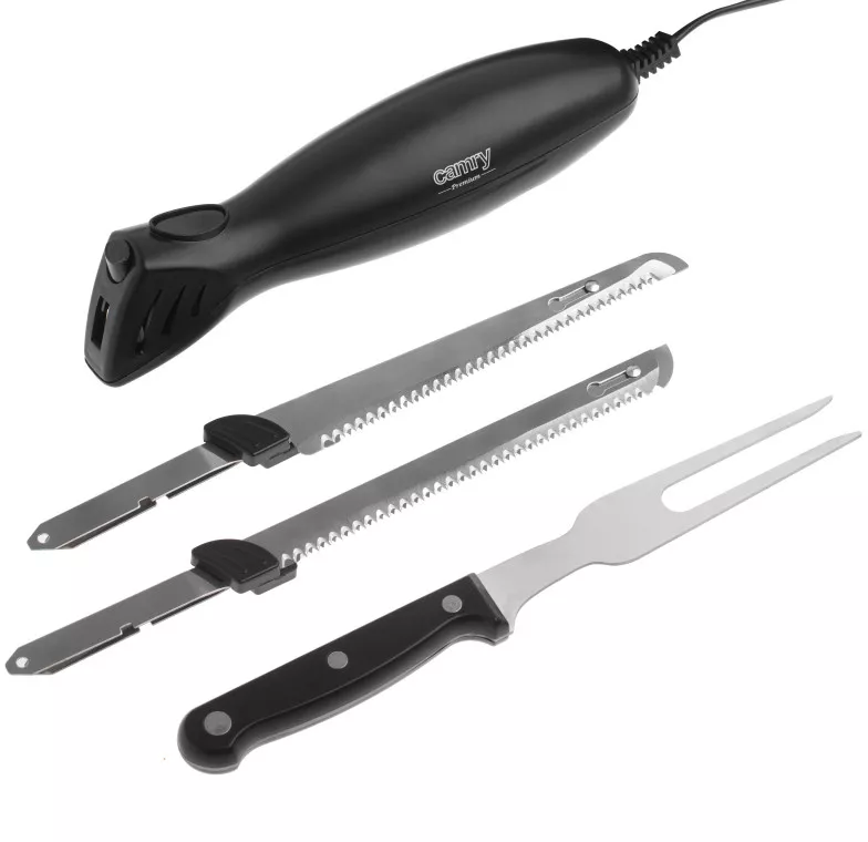 Cutit electric Camry CR 4513 200W otel inoxidabil 2 lame negru dibq ...