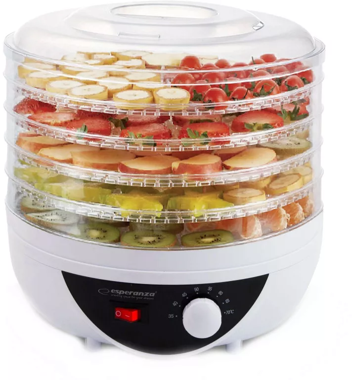 Uscator de fructe si legume Esperanza EKD002 250W 5 nivele 35-70C ...