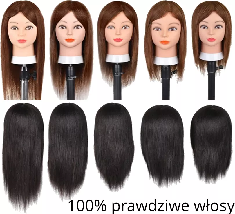 Cap de antrenament cu bustul Paul de 80 cm maro par natural + maner ...