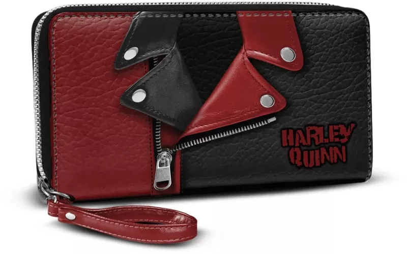 Portofel pentru copii Harley Quinn Jacket Negru Rosu 19 x 10 x 2 cm ...