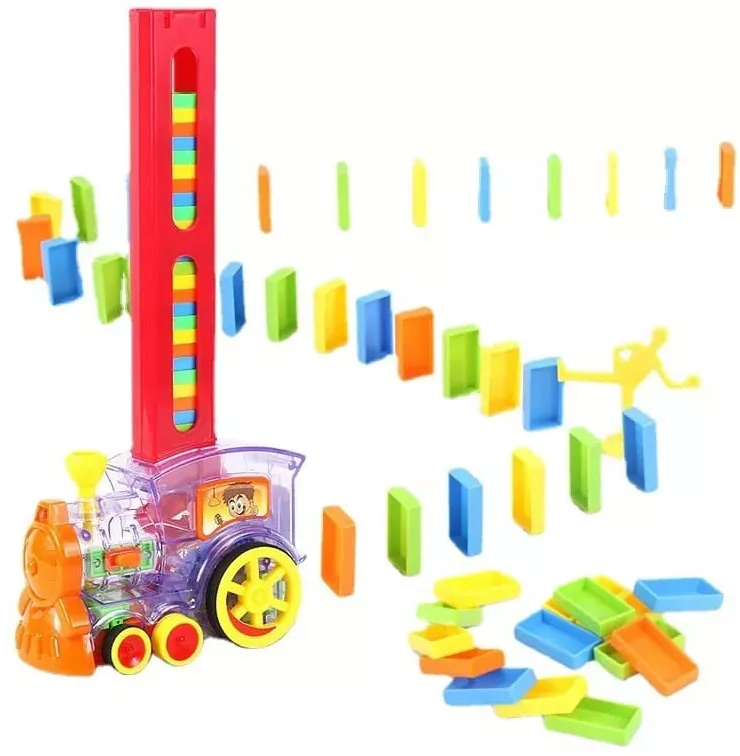 Trenulet Electic Domino idealSTORE Include o Locomotiva electrica ...