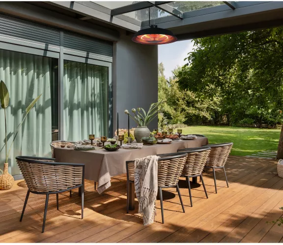 Incalzitor electric cu halogen Heinner putere 1500 W prindere de tavan ...