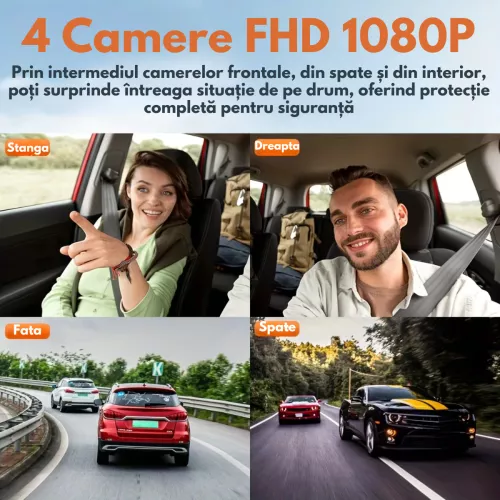 Camera de bord pentru masina cu 4 canale 360° &ndash FHD 1080P ...