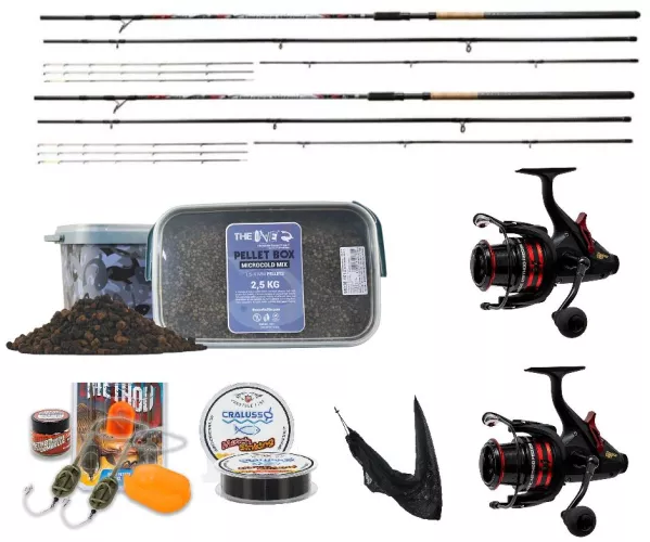 Set feeder cu 2 lansete carp expert distance si 2 mulinete benzar de 6000 -4.2m - cel.ro
