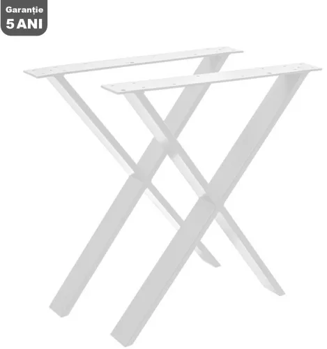 Set 2 Picioare Metalice Masa Stil Scandinav Forma X Vopsire in Camp ...
