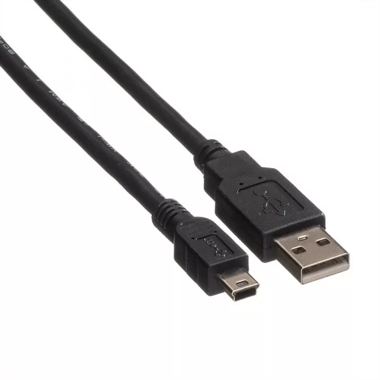 Cablu USB-A la mini USB 5 pini 1.8m Roline 11.02.8719 11.02.8719-20 ...