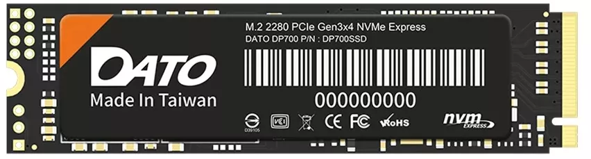 Hard SSD Intern PCIe Gen3x4 512GB 2500MB/s - Dato DP700 DP700SSD-512GB ...