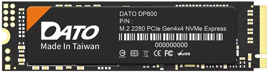 Hard SSD Intern PCIe Gen4x4 512GB 3300MB/s - Dato DP800 DP800SSD-512GB ...