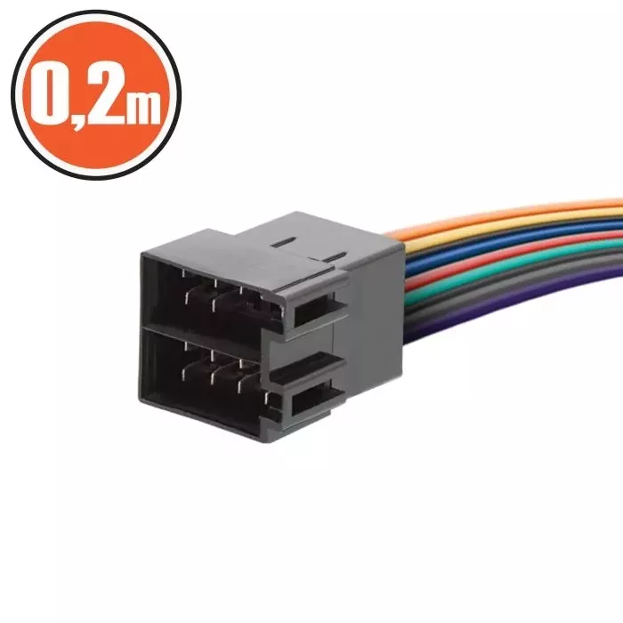 Cablu auto mufa tata pentru mufe ISO 0.2m 20198 - cel.ro