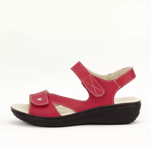 Sandale rosii din piele naturala Sara 129 knkq_468816673