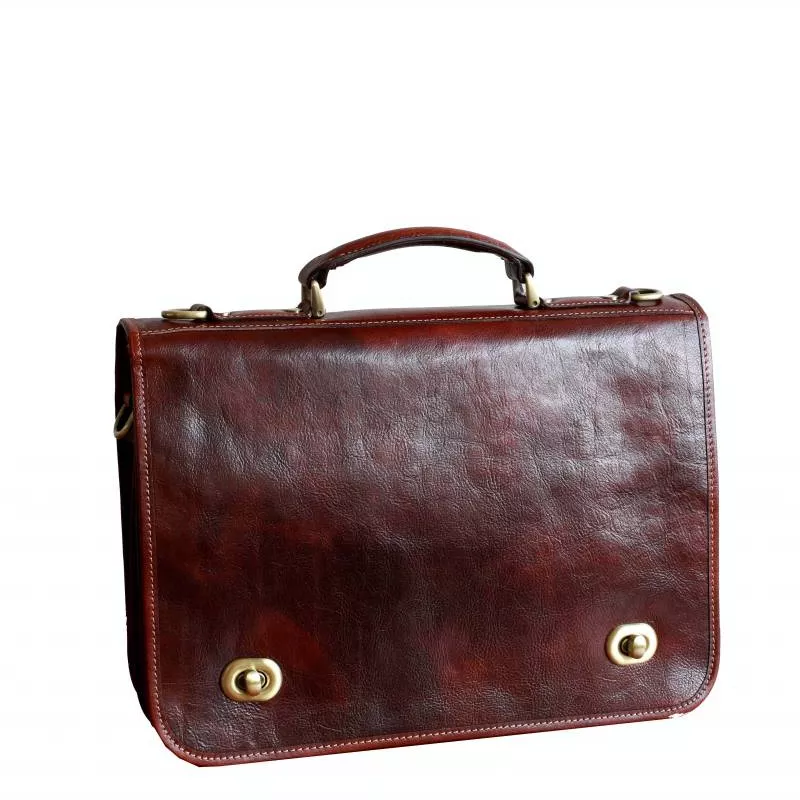 Geanta pentru laptop din piele naturala coniac LFS110A LFS110A - cel.ro