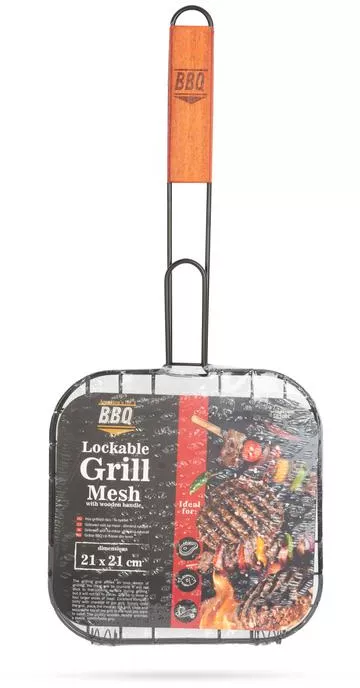 Grila de gratar pentru carne - cu maner din lemn j5xb_341251526 - cel.ro